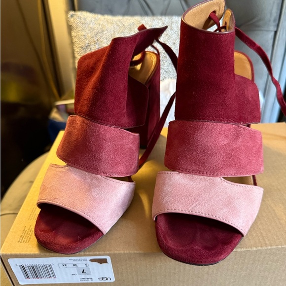 Coach | Shoes | Coach Pink Suede Heels | Poshmark